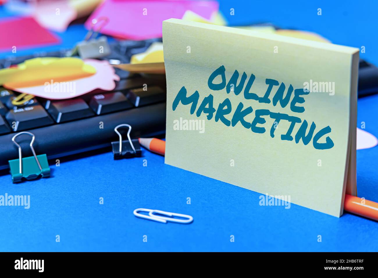 Text sign showing Online Marketing. Word Written on form advertising ...