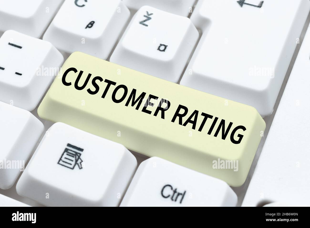 Text sign showing Customer Rating. Concept meaning Each point of the ...