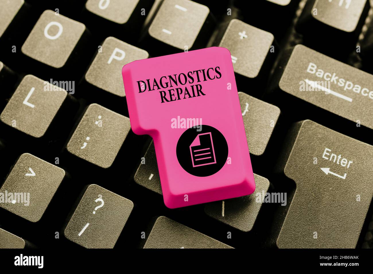 Sign displaying Diagnostics Repair. Business approach A program or ...