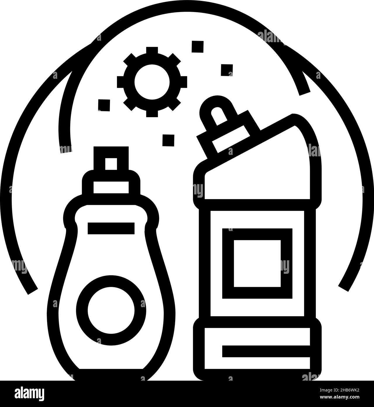 consumer chemicals line icon vector illustration Stock Vector Image ...