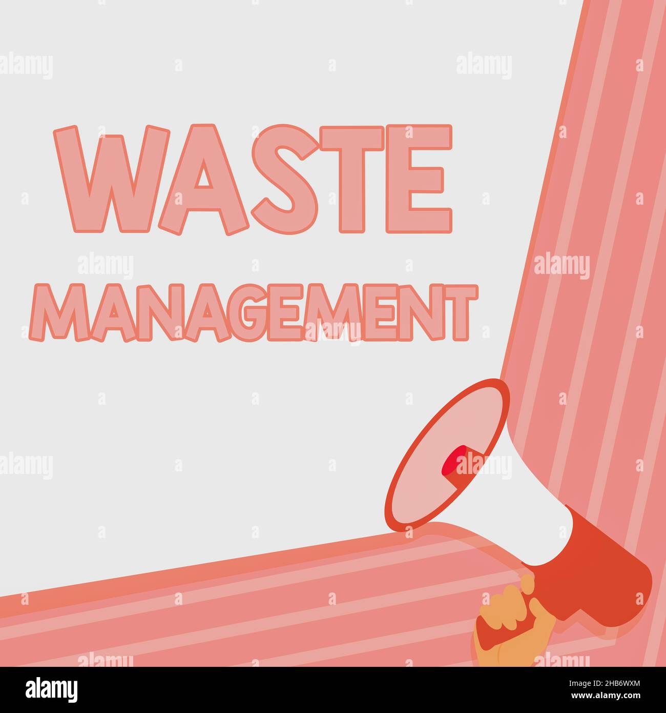 Conceptual display Waste Management. Concept meaning actions required ...