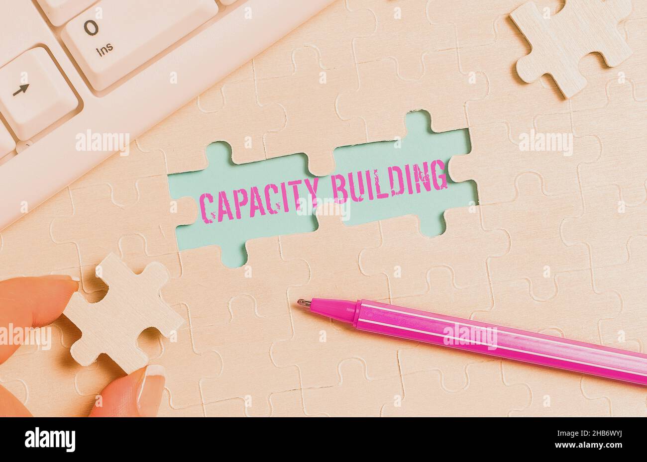 Inspiration showing sign Capacity Building. Concept meaning Strengthen ...