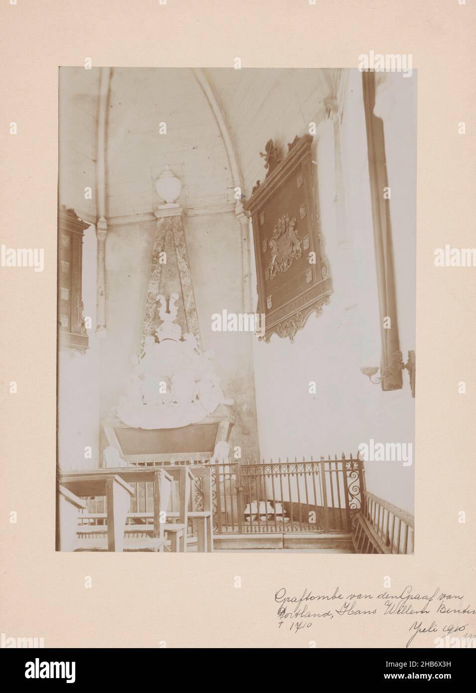 Tomb of Hans Willem Bentinck in the Reformed Church at Rhoon, anoniem ...