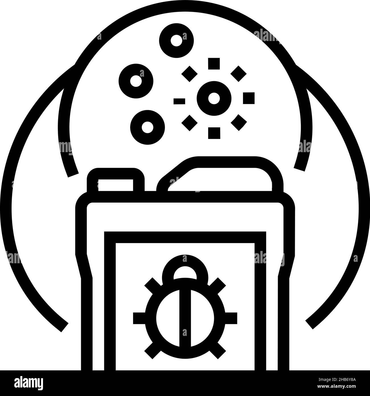 pesticide chemical industry production line icon vector illustration ...