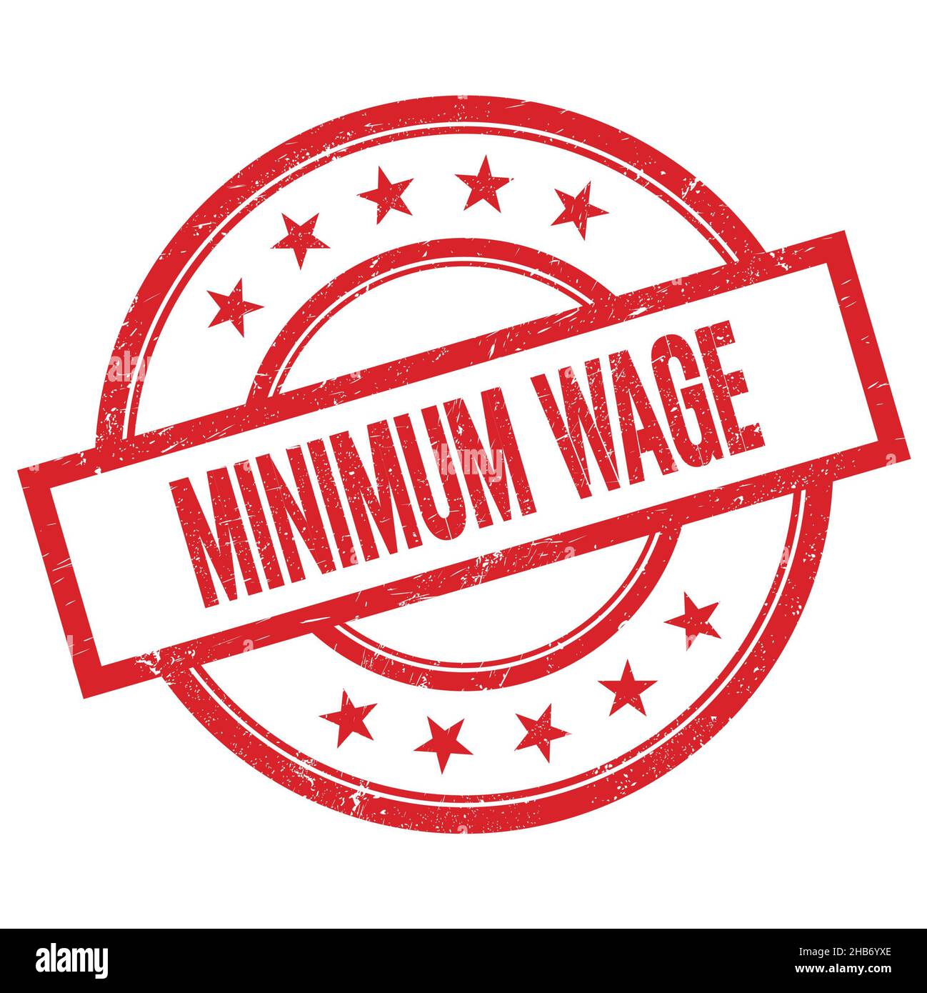 MINIMUM WAGE text written on red round vintage rubber stamp Stock Photo ...