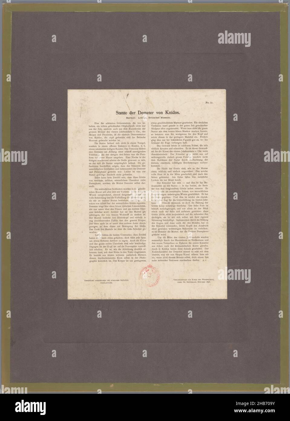 Statue der demeter von knidos hi-res stock photography and images - Alamy