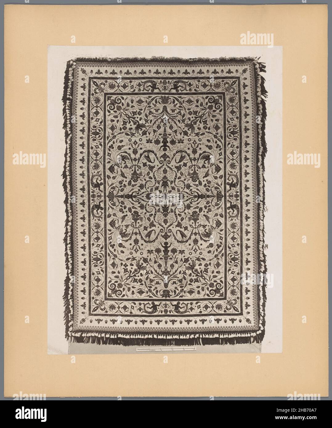 Carpet decorated with floral motifs and sea creatures, anonymous ...