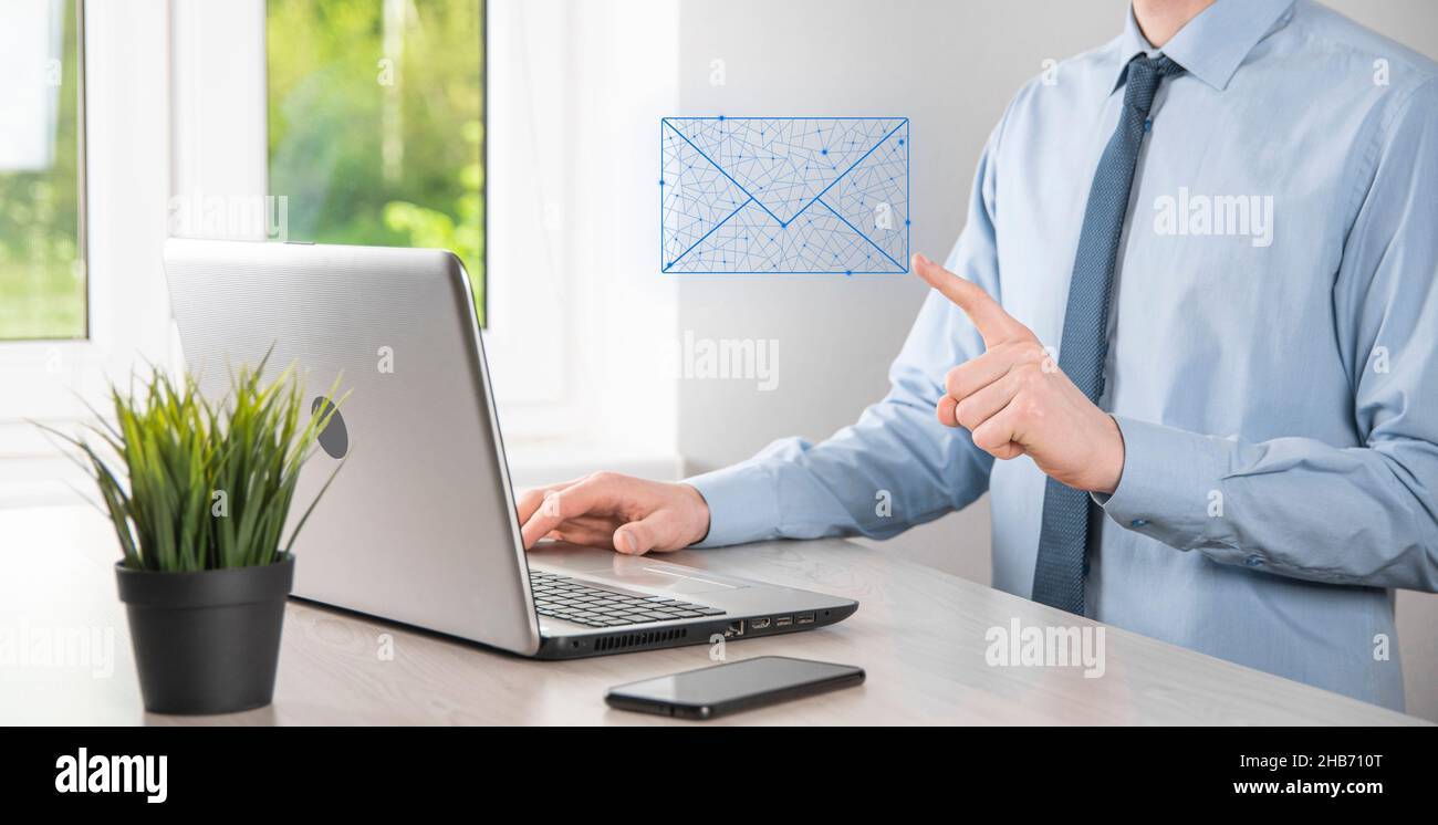 Email and user icon,sign,symbol marketing or newsletter concept ...