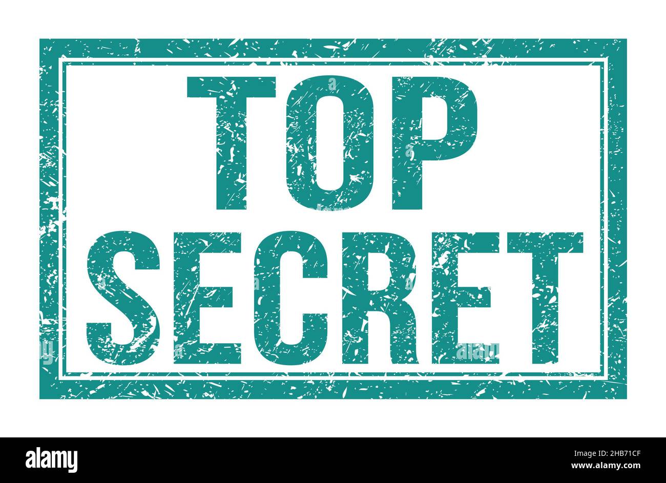TOP SECRET, words written on blue rectangle stamp sign Stock Photo - Alamy