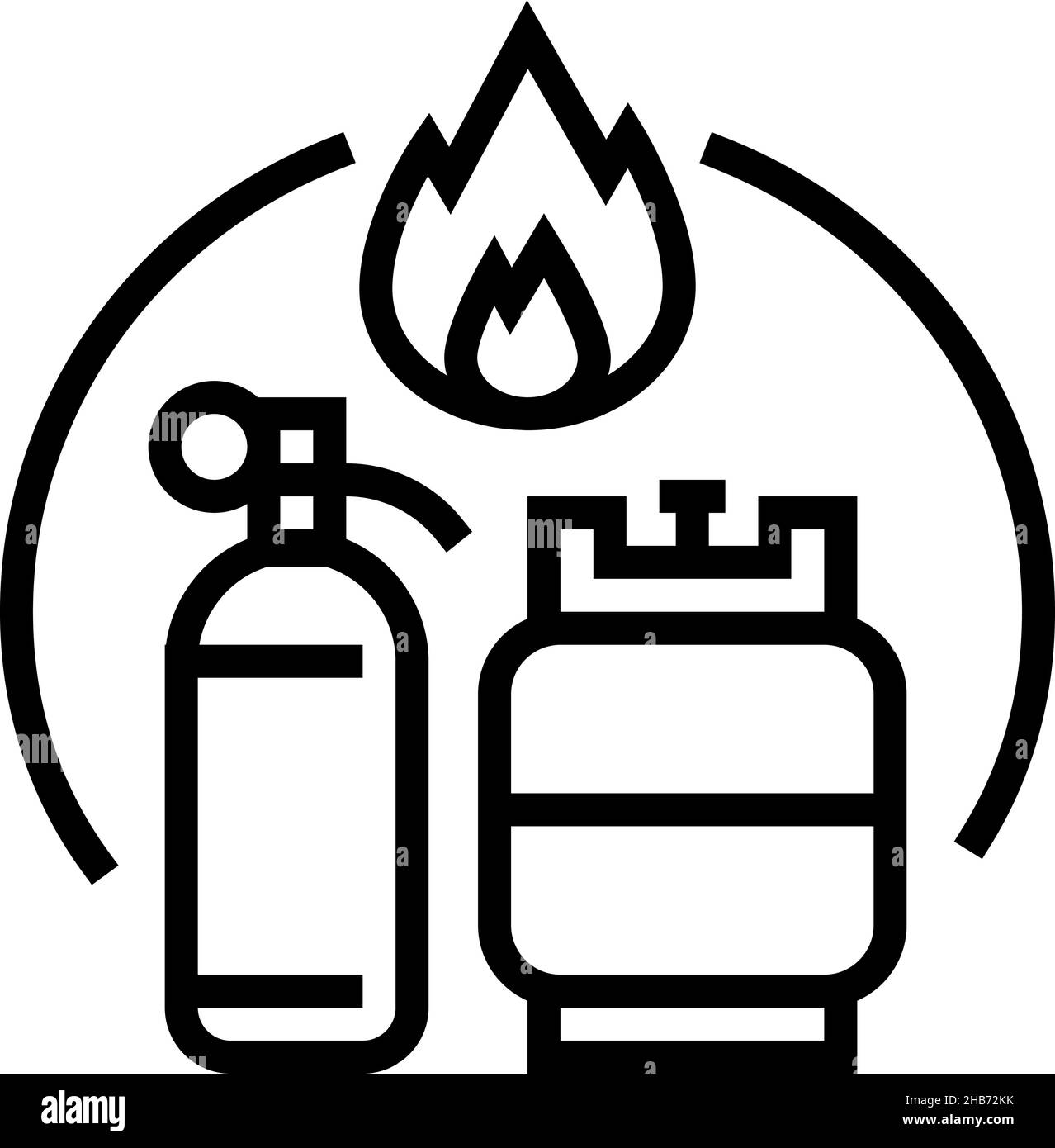 gas container line icon vector illustration Stock Vector Image & Art ...