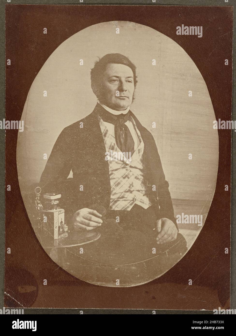 Photoreproduction of a daguerreotype portrait of Louis Asser, Eduard ...