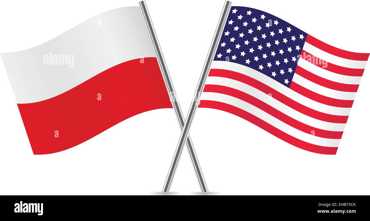 Crossed american and polish flags hi-res stock photography and images ...