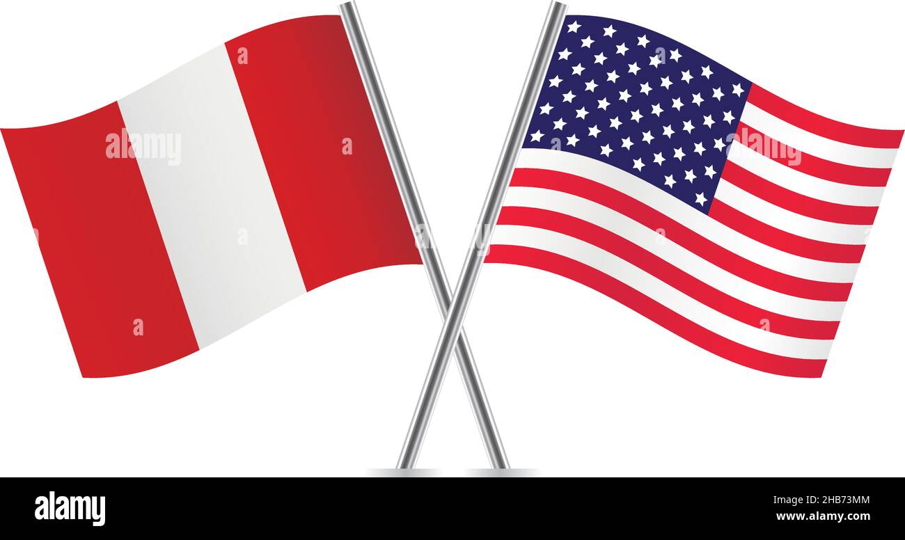 America and Peru flags. Vector illustration Stock Vector Image & Art ...