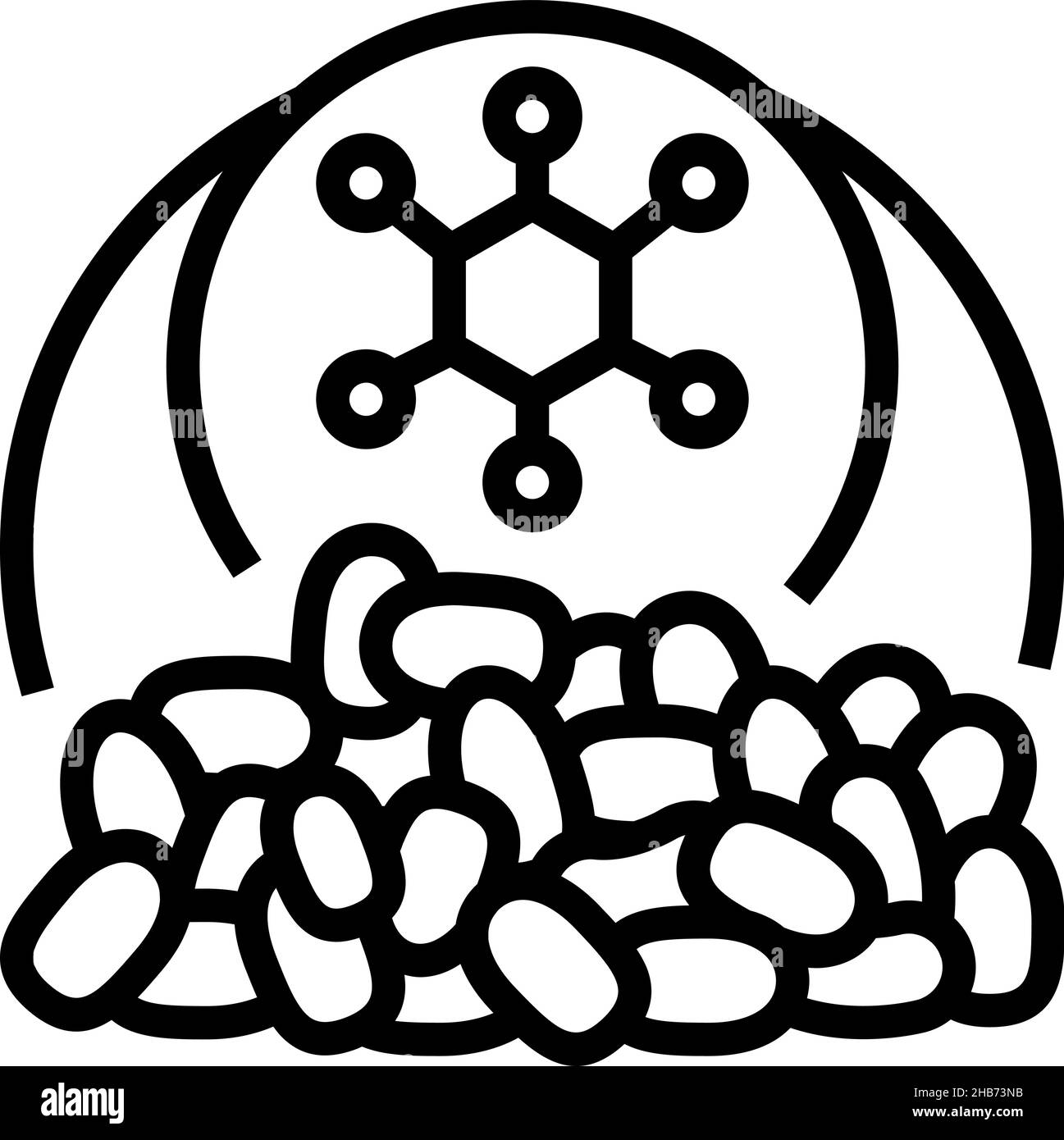 polymers chemical industry line icon vector illustration Stock Vector ...