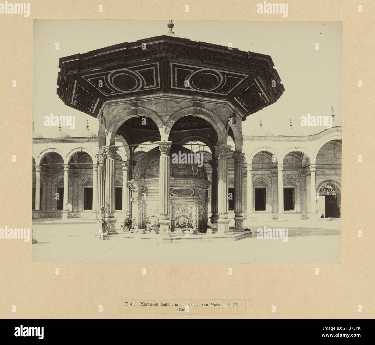 Marble fountain in the mosque of Mohammed Ali in Cairo, E 43. Marble ...