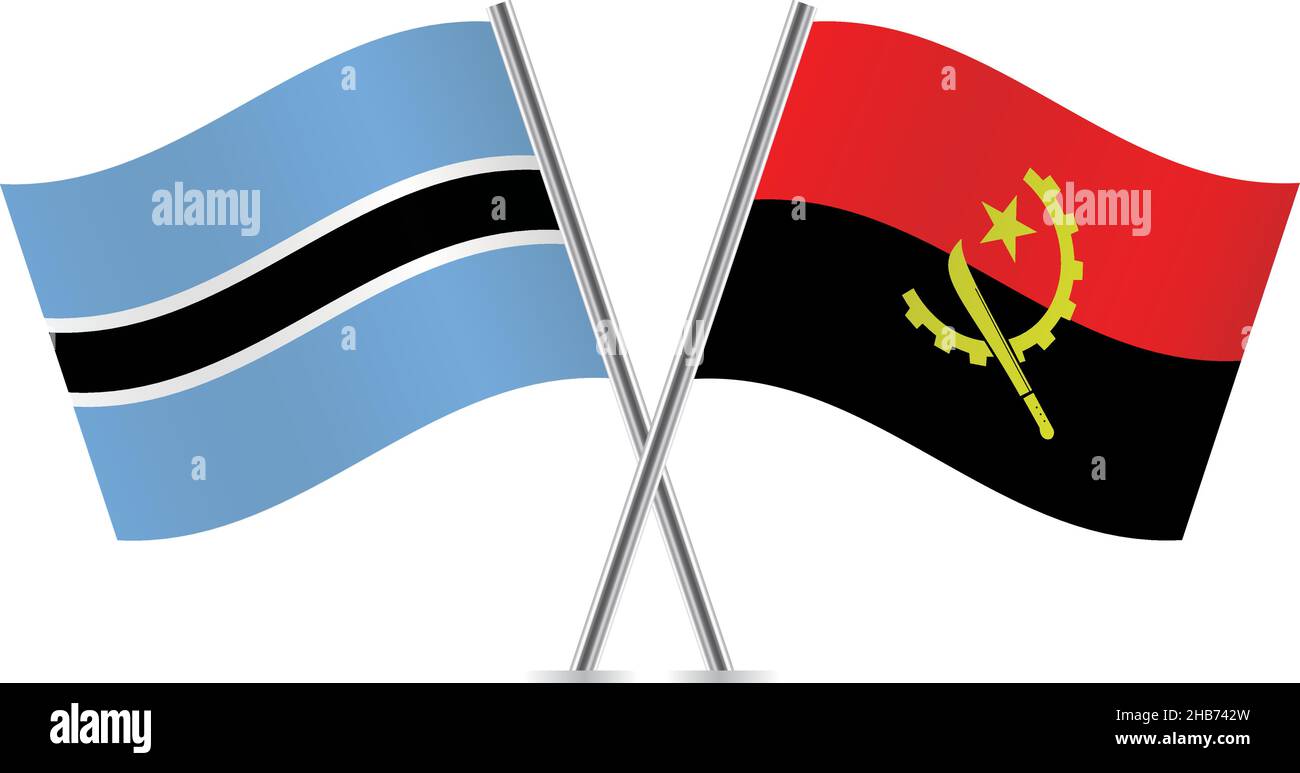 Botswana and Angola flags.Vector illustration Stock Vector Image & Art ...