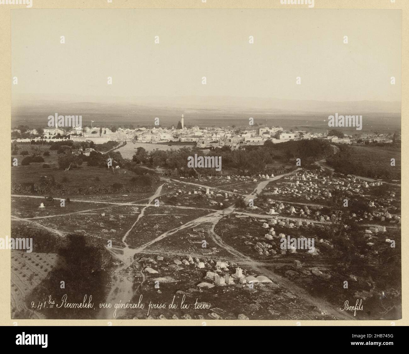 View of Ramla in Israel, S 2. View of Ramleh with the plains of Sharon ...