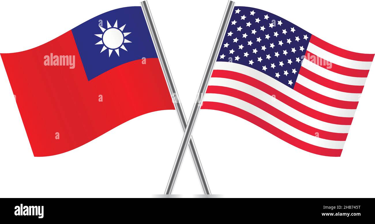 Taiwanese and american flags hi-res stock photography and images - Alamy