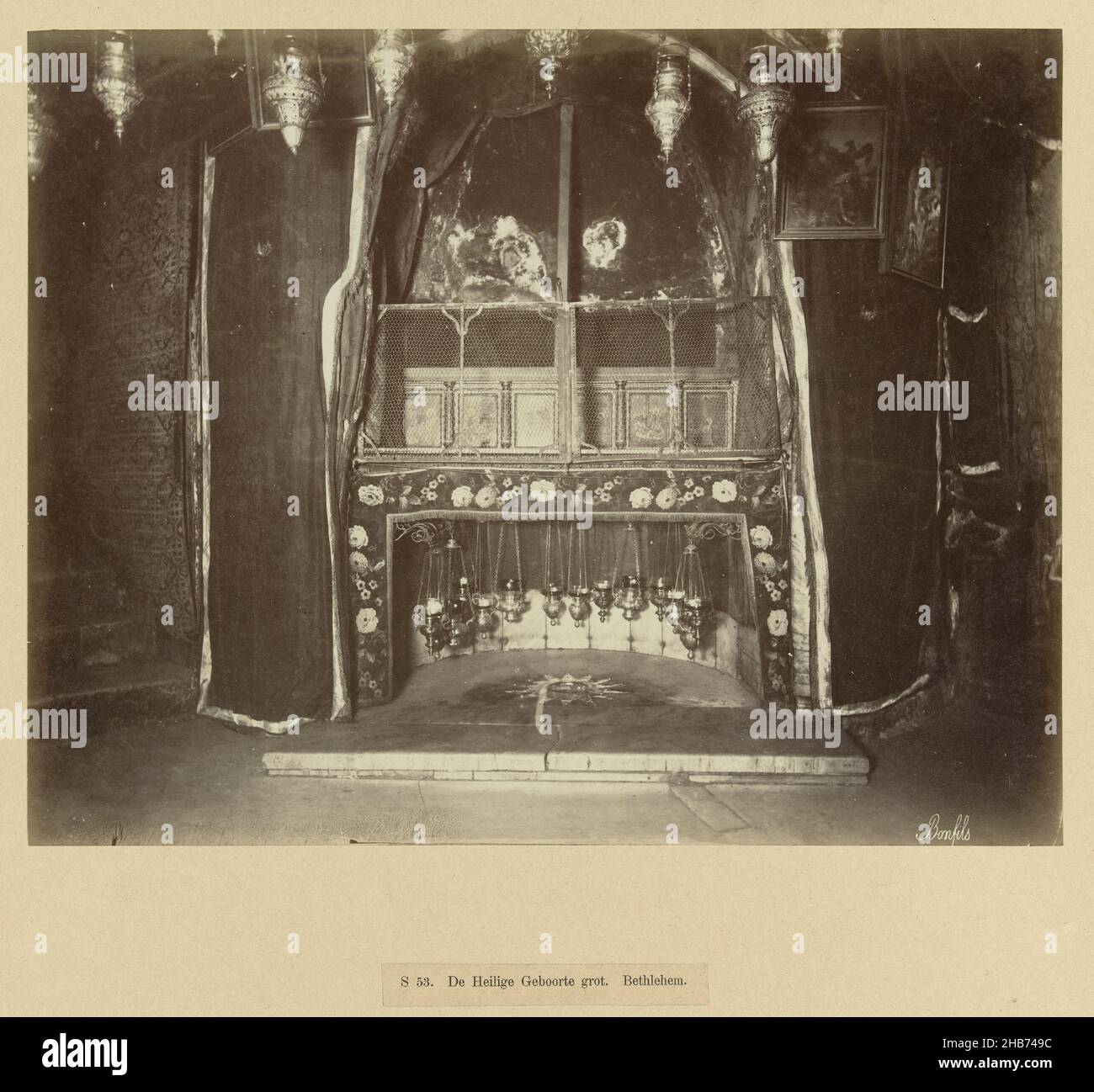 S 53. The Holy Nativity cave. Bethlehem (title on object), Bethleen No ...