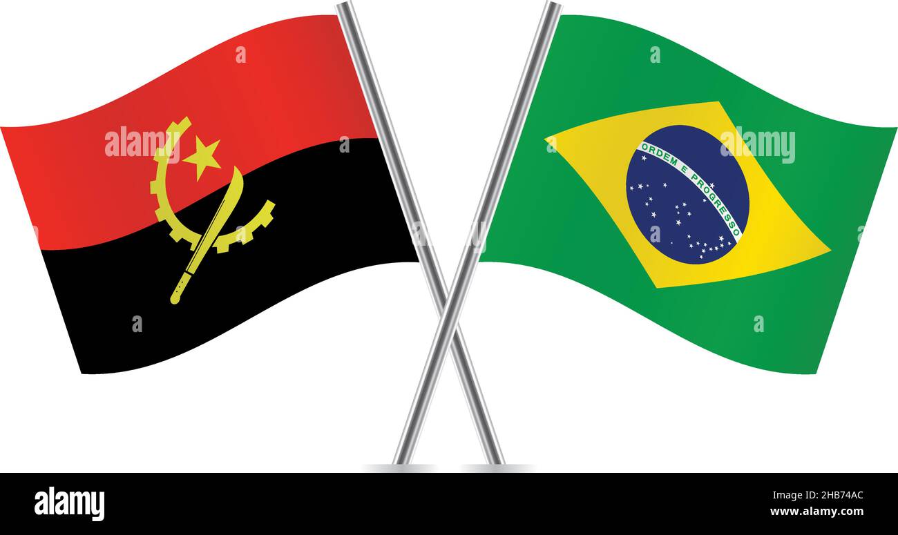 Angola and Brazil flags. Vector illustration Stock Vector Image & Art ...