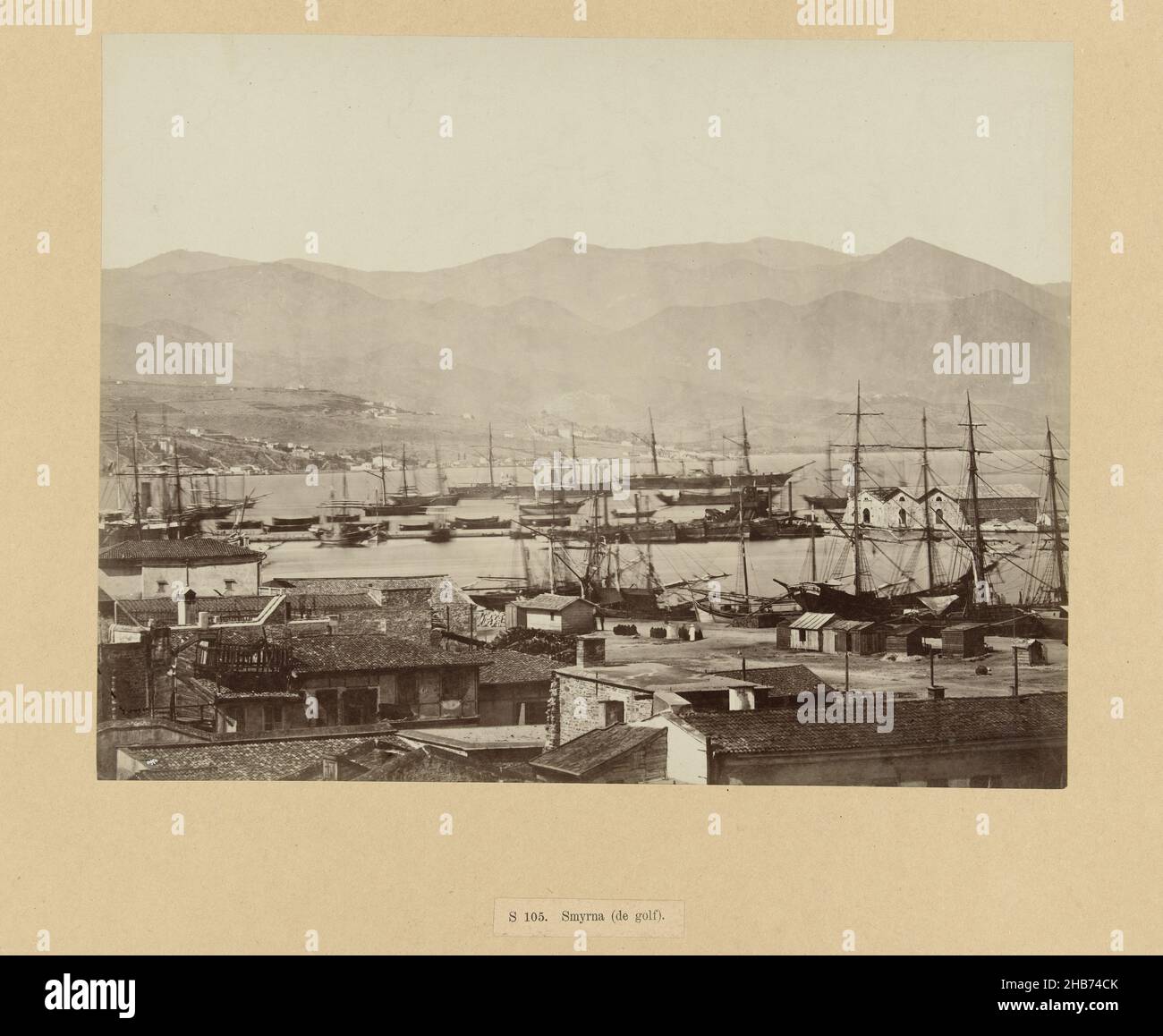 View of the port of Smyrna, S 105. Smyrna (the gulf) (title on object ...