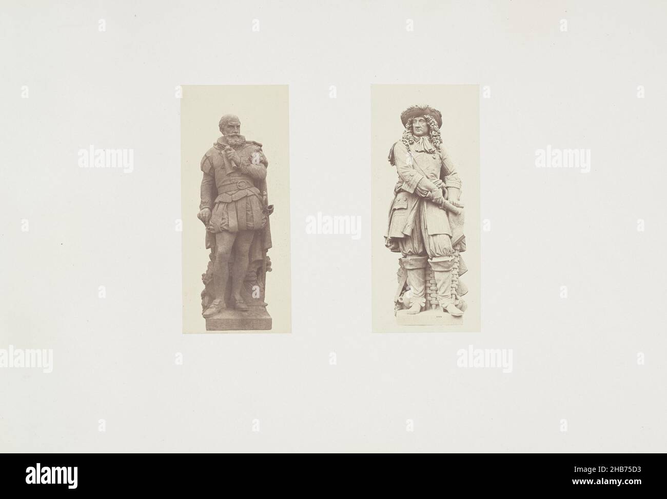 Plaster models for sculptures at the Palais du Louvre: left Sully by ...