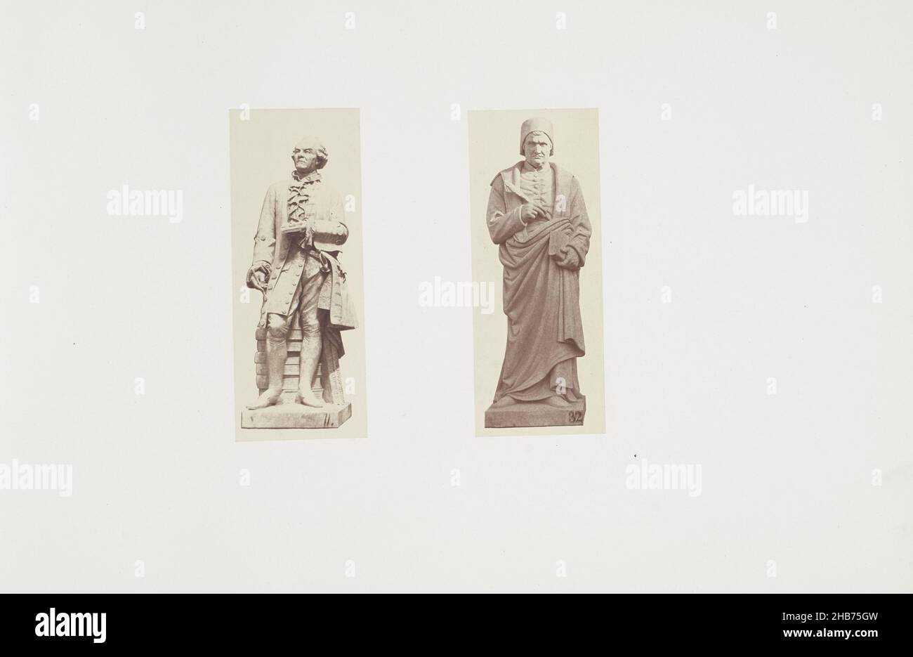 Plaster models for sculptures at the Palais du Louvre: on the left ...