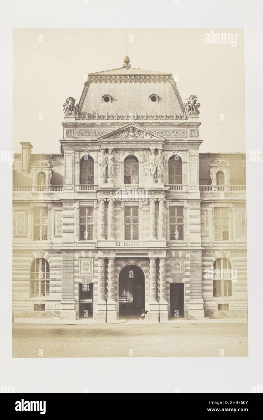 Facade of the Bibliothèque Impériale in the Palais du Louvre, Part of Réunion des Tuileries au ...
