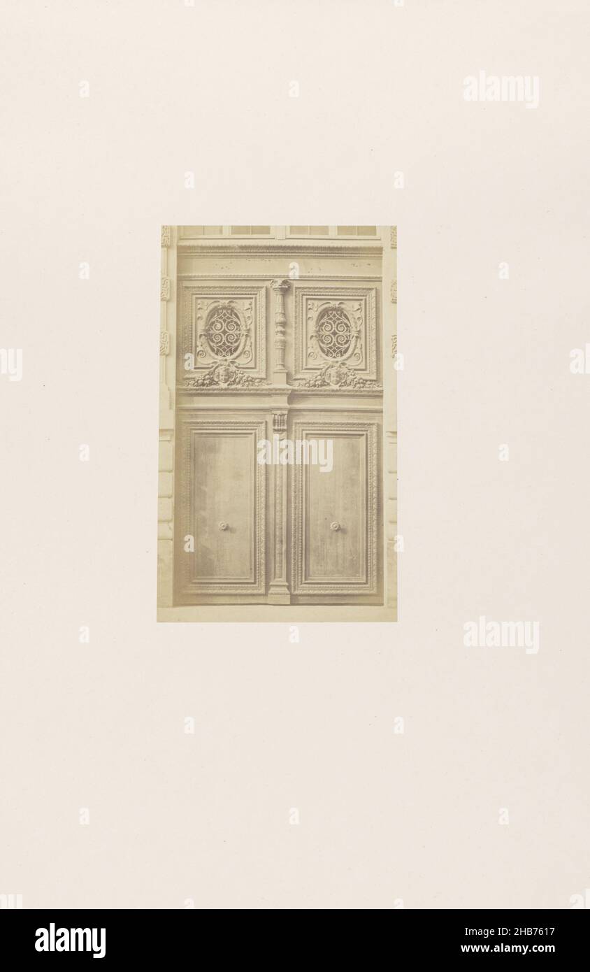 Door of the Bibliothèque Impériale of the Palais du Louvre, Part of Réunion des Tuileries au ...