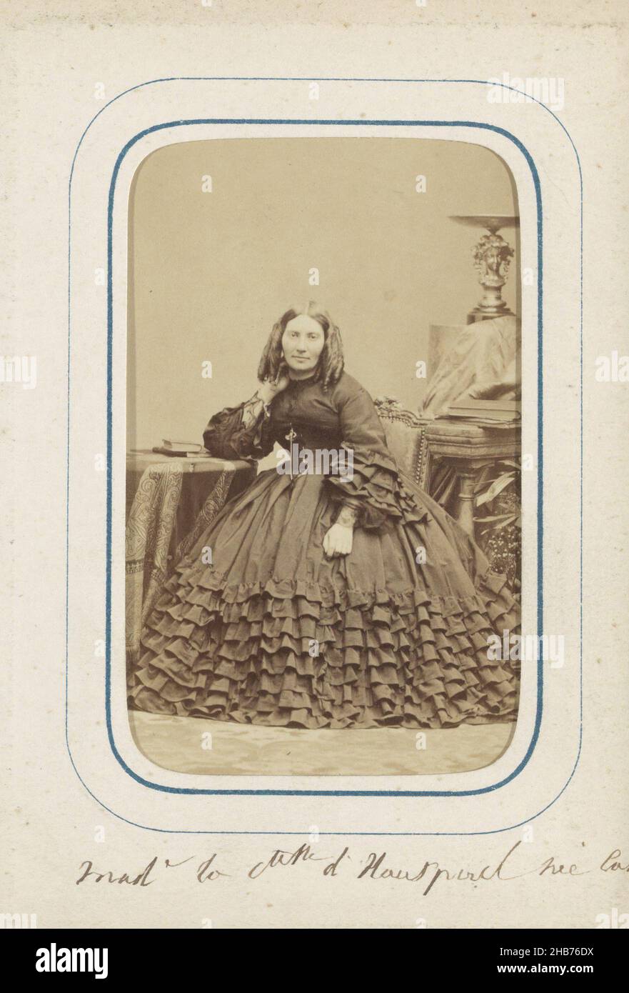 Portrait of a Countess in a long dress, Part of Photo album with 24 ...