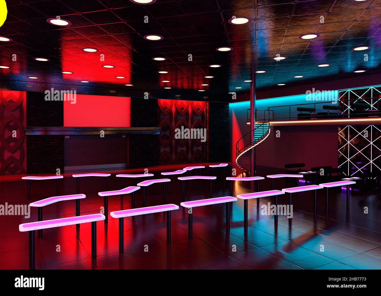 3D rendering of a nightclub interior Stock Photo - Alamy