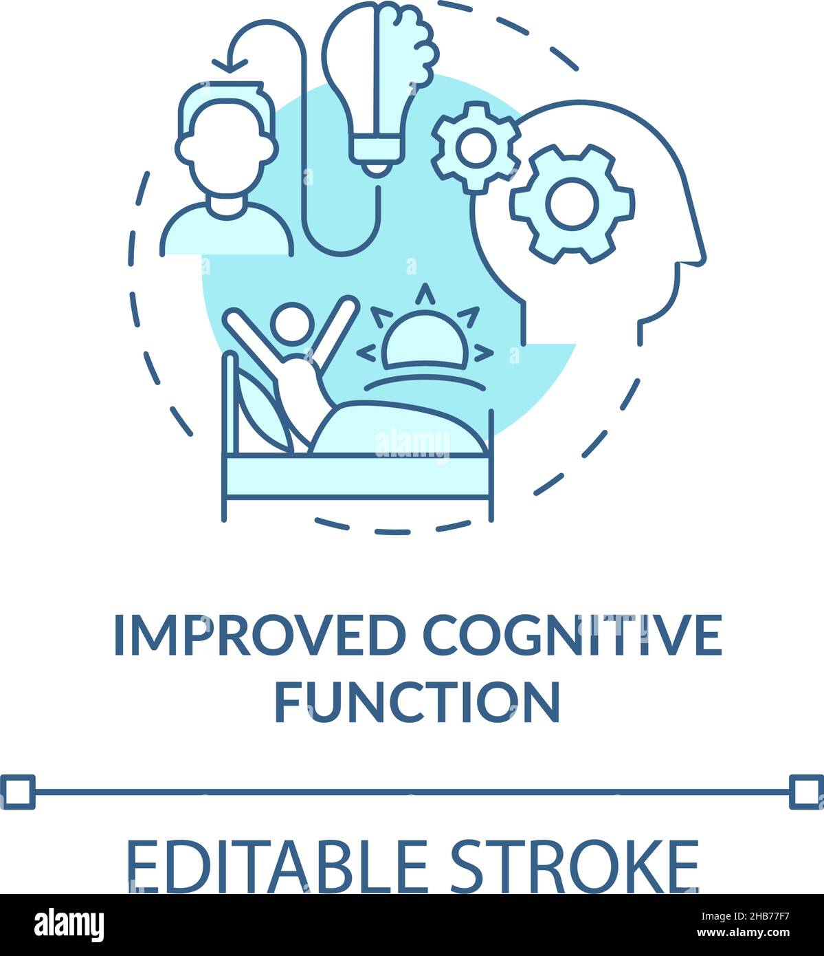 Improved cognitive functions turquoise concept icon Stock Vector Image ... Improved cognitive functions turquoise concept icon Stock Vector Image ...