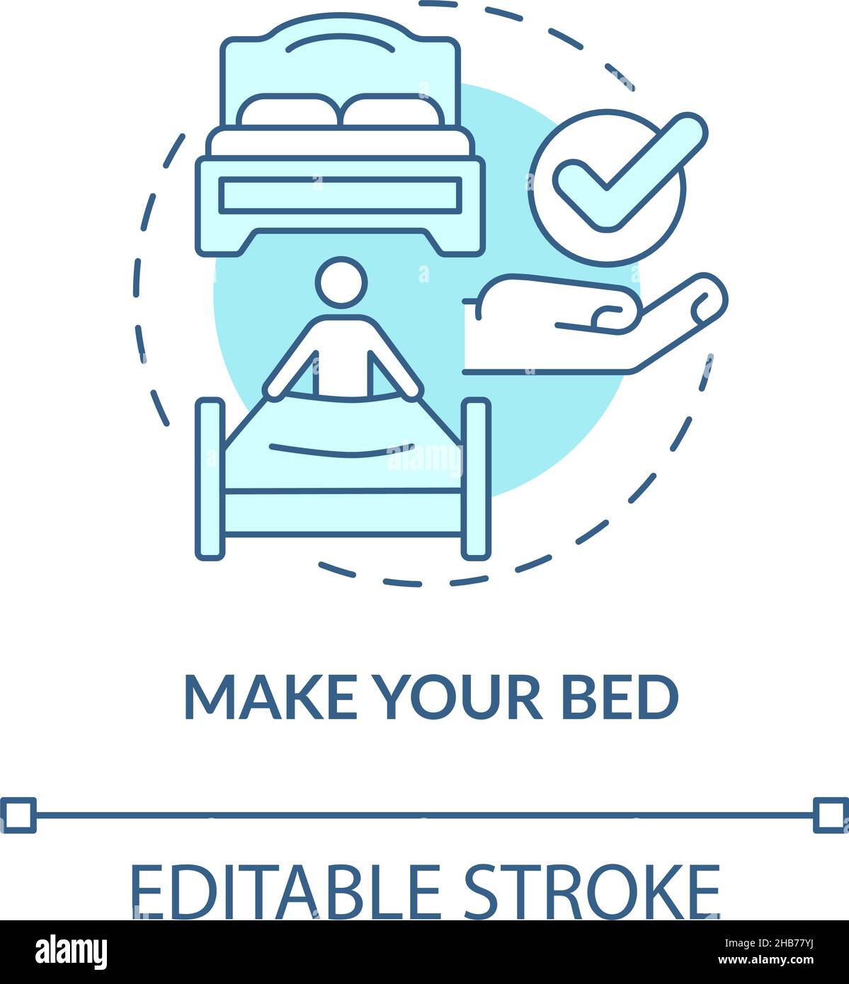 Make your bed turquoise concept icon Stock Vector Image & Art - Alamy