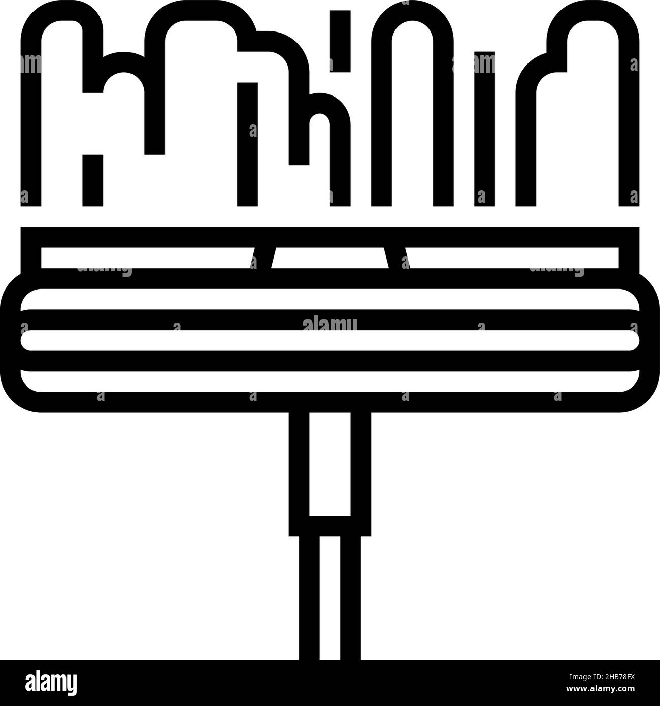 window cleaning accessory squeegee line icon vector illustration Stock ...