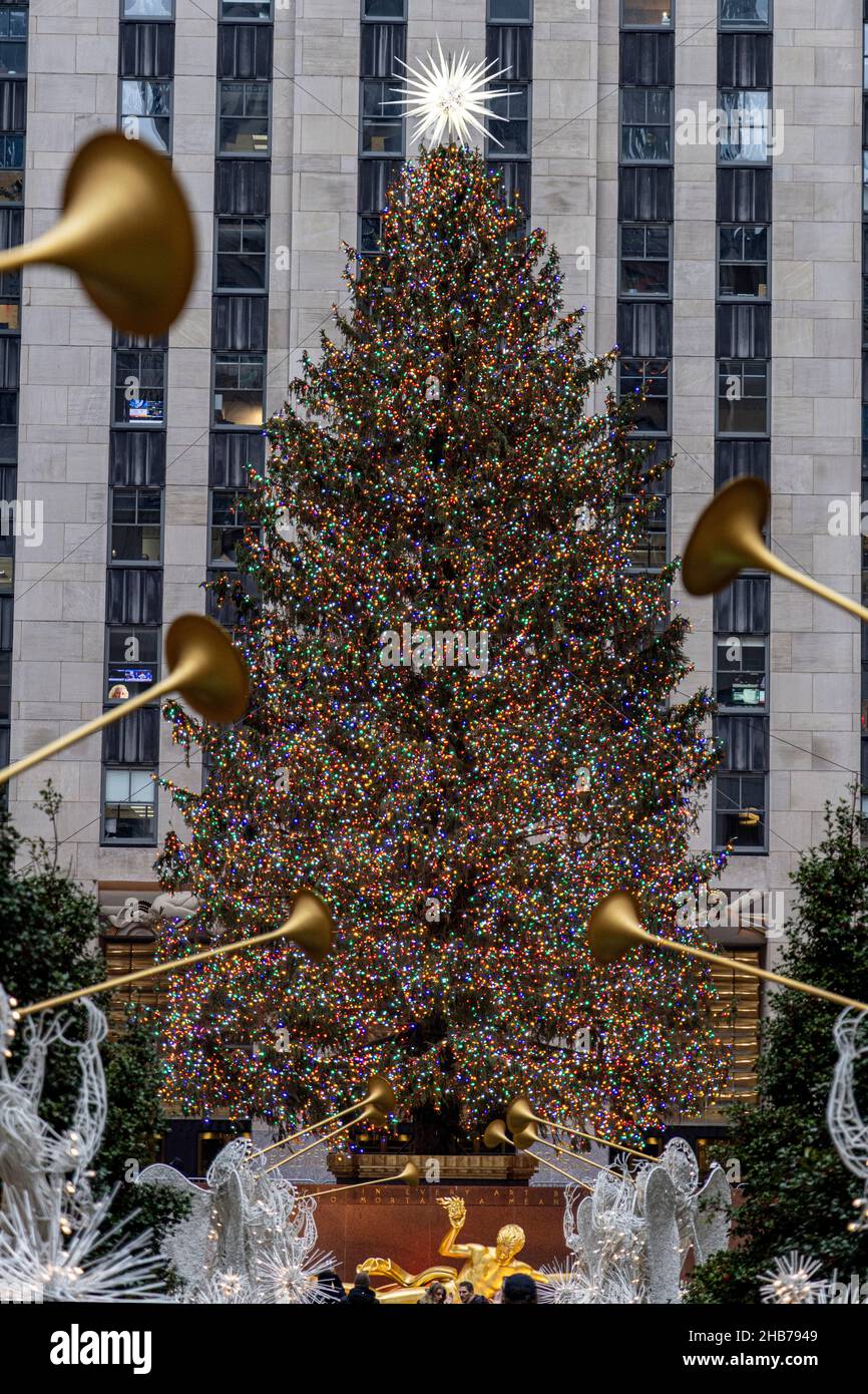 The Christmas tree at Rockefeller Center in New York City. (Photo ...