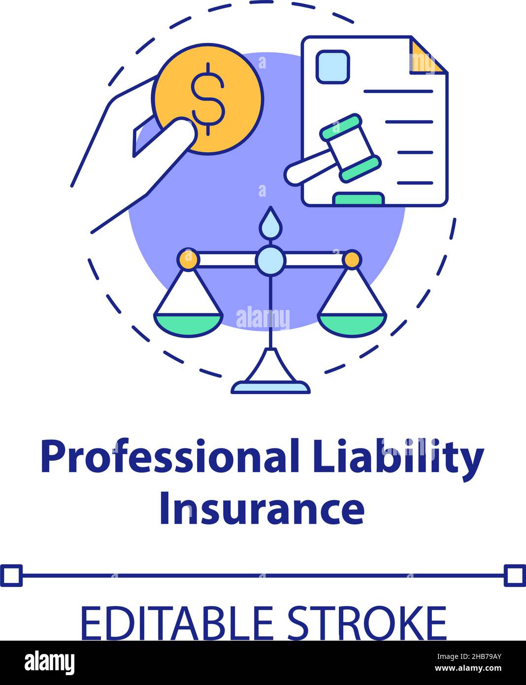 Professional liability insurance concept icon Stock Vector Image & Art ...
