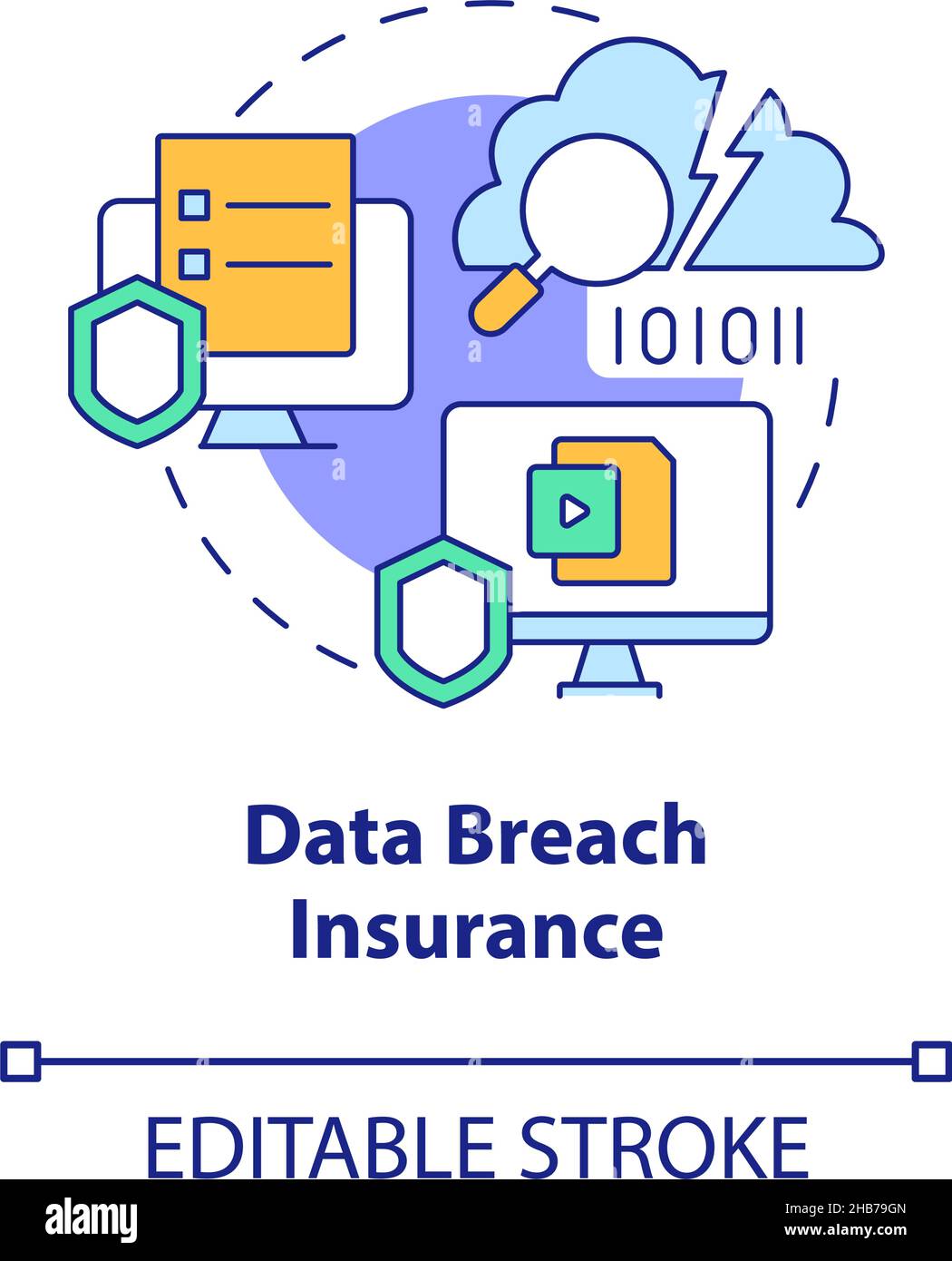 Data breach insurance concept icon Stock Vector Image & Art - Alamy