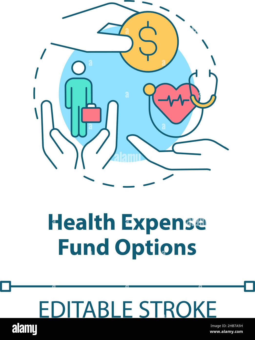 Health expense fund options concept icon Stock Vector Image & Art - Alamy