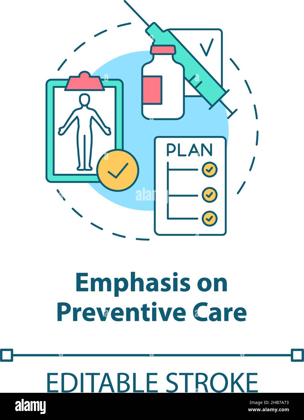 Emphasis on preventive care concept icon Stock Vector Image & Art - Alamy