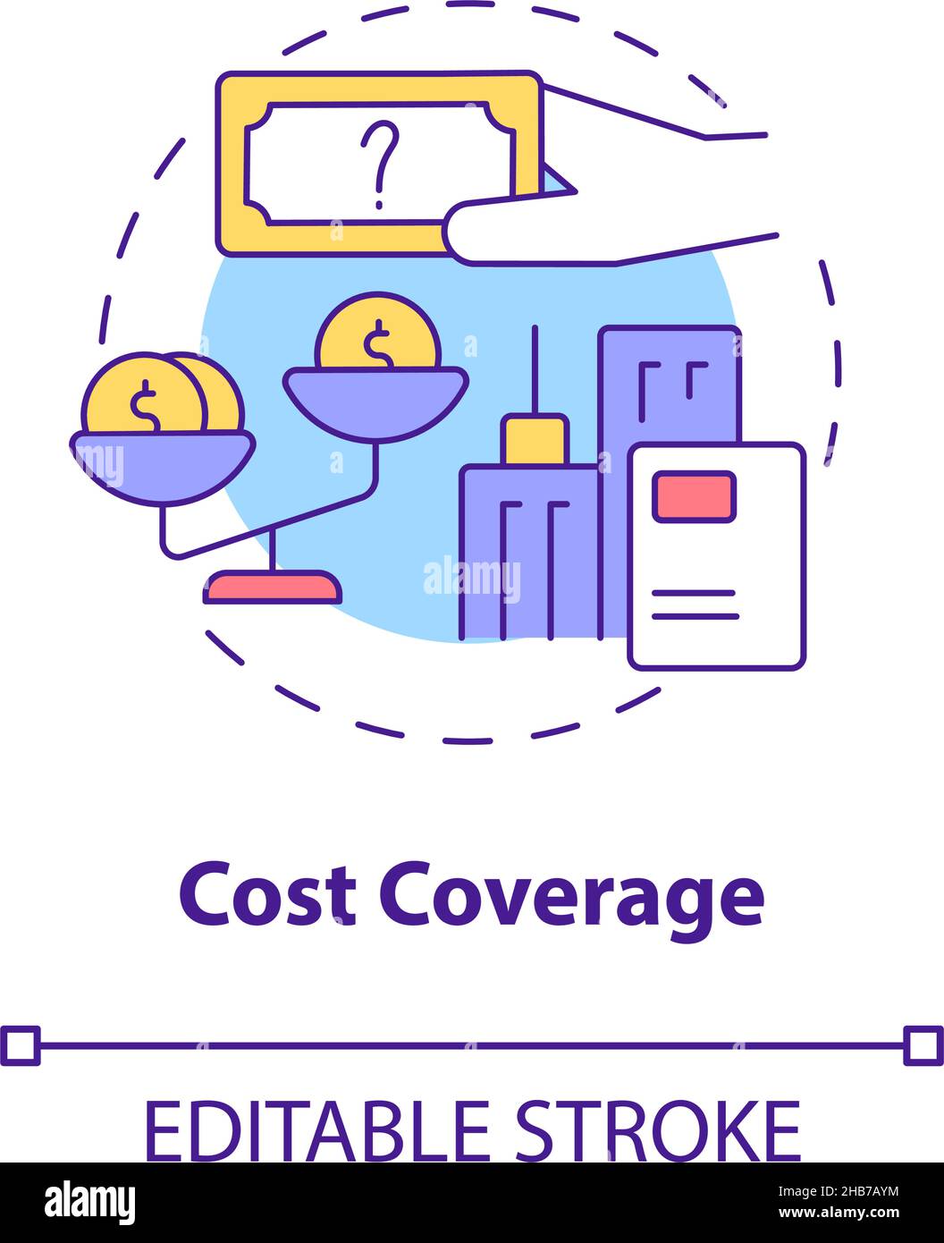Cost coverage concept icon Stock Vector Image & Art - Alamy