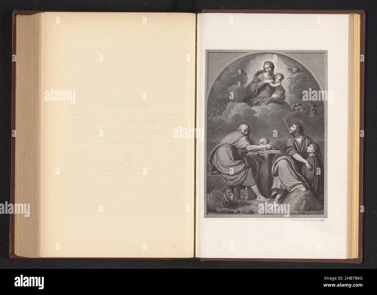 Photoreproduction of a print after a painting, depicting the enthroned ...
