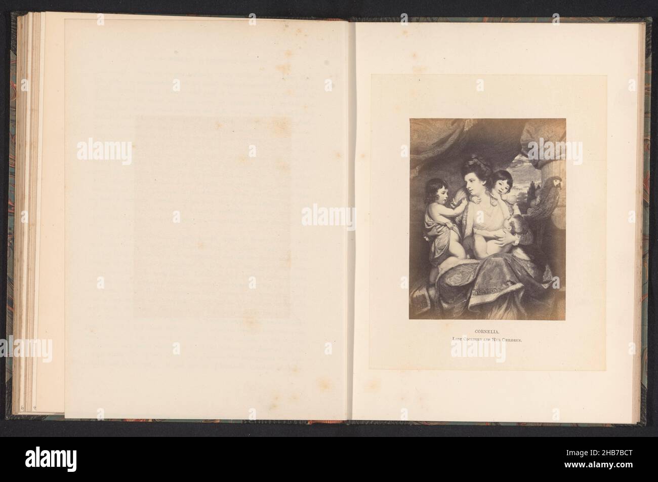 Photoreproduction of a portrait of Lady Cockburn with her three eldest ...