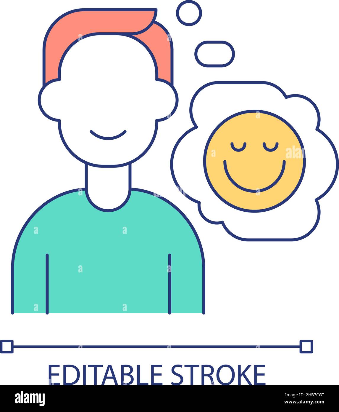 Positive thinking RGB color icon Stock Vector Image & Art - Alamy