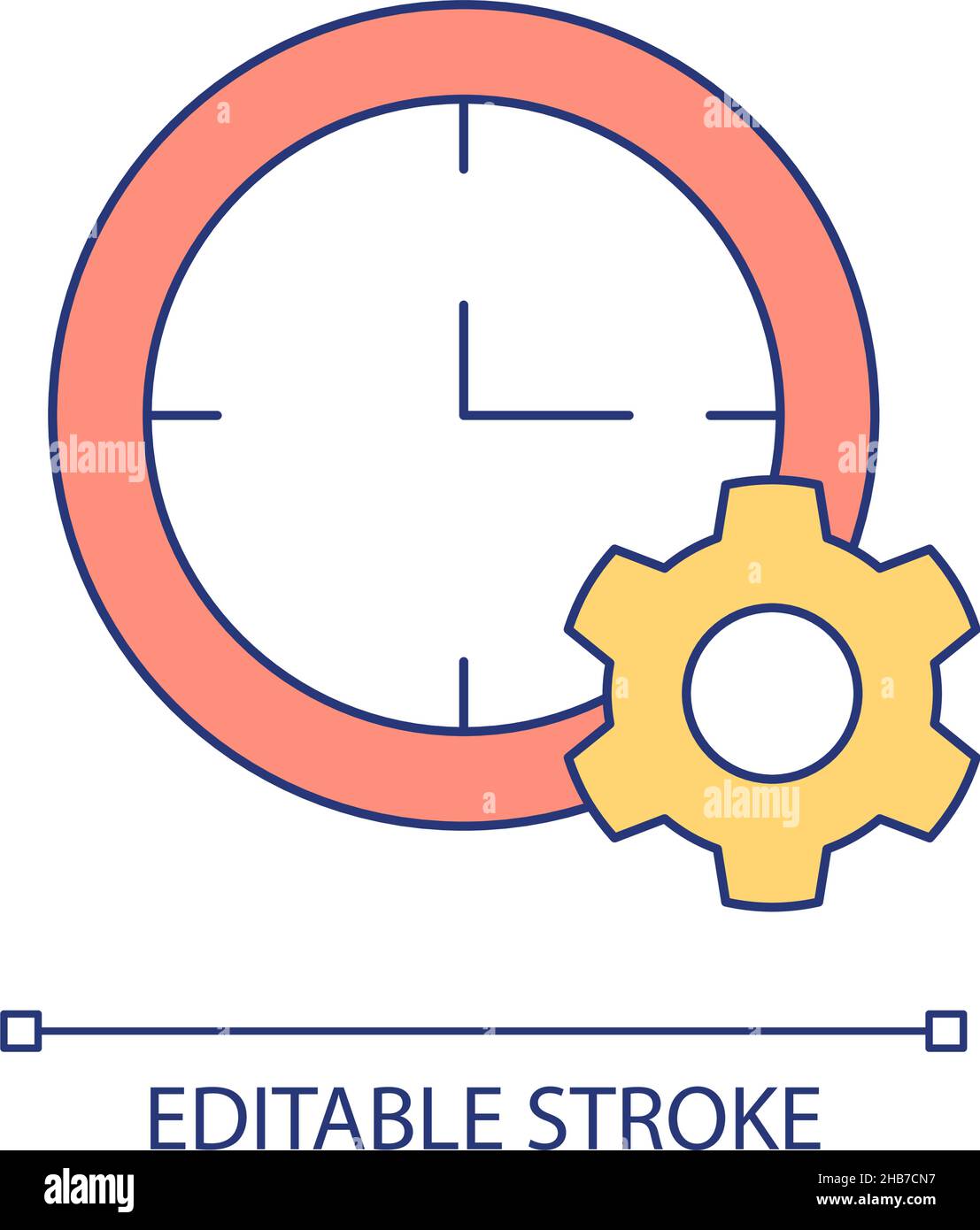 Planning work time color icon hi-res stock photography and images - Alamy