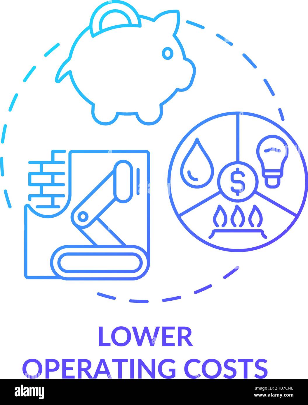 Lower operating costs blue gradient concept icon Stock Vector Image ... Lower operating costs blue gradient concept icon Stock Vector Image ...