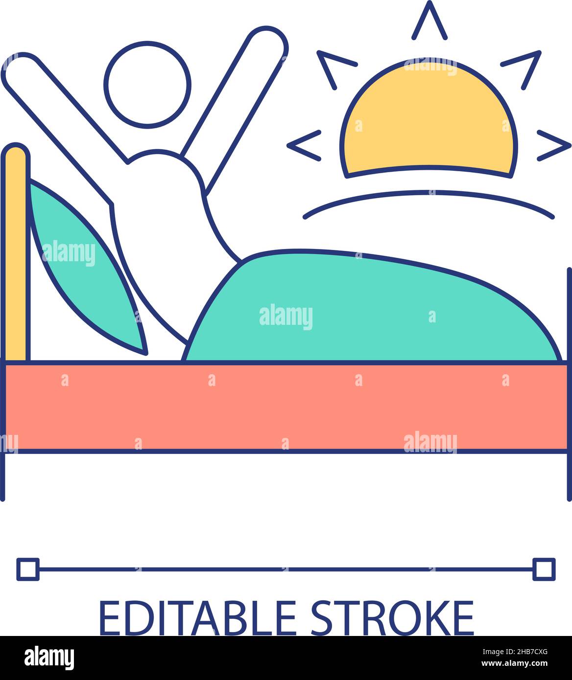 Early morning awakening RGB color icon Stock Vector Image & Art - Alamy