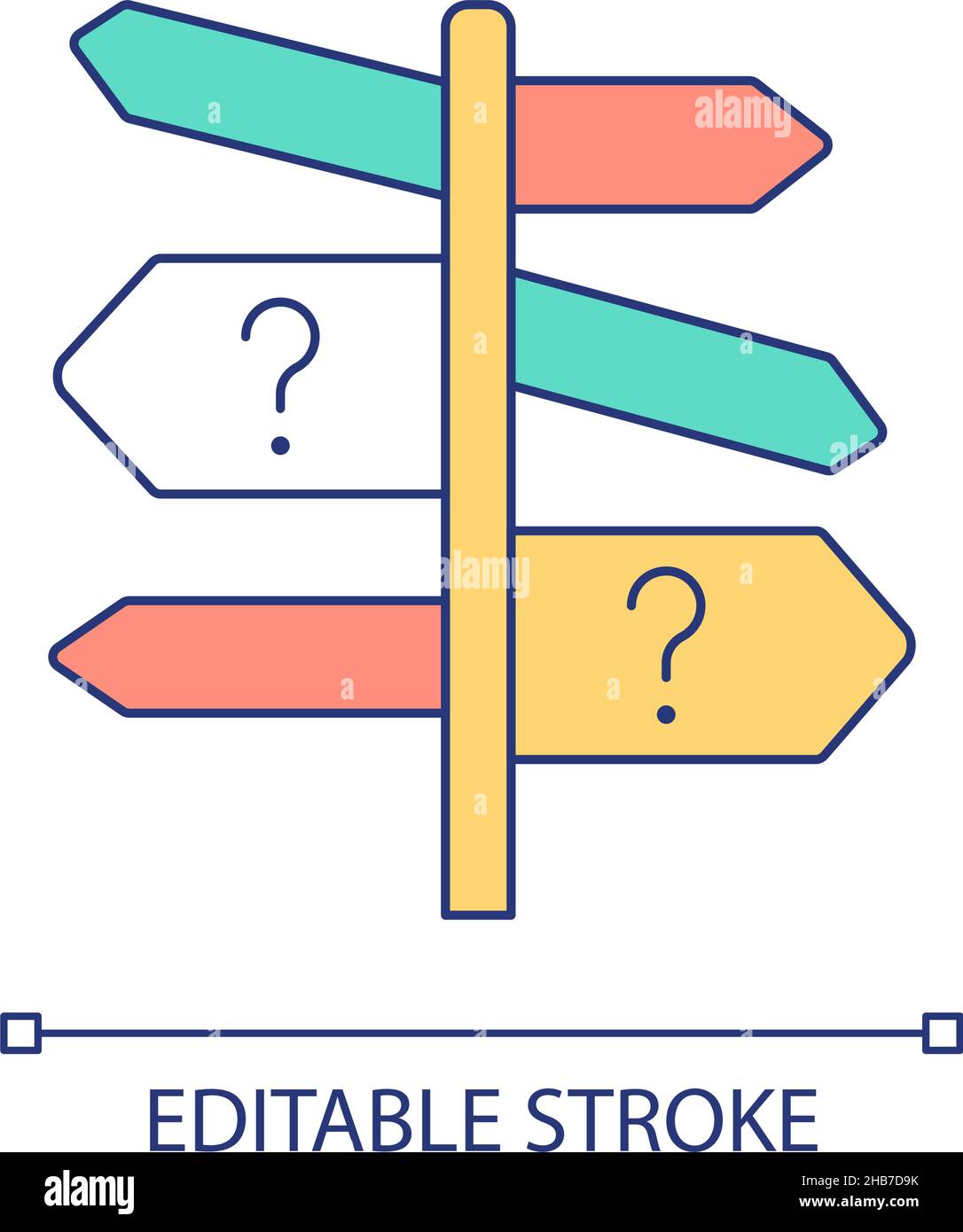 Choosing right direction RGB color icon Stock Vector Image & Art - Alamy Choosing right direction RGB color icon Stock Vector Image & Art - Alamy