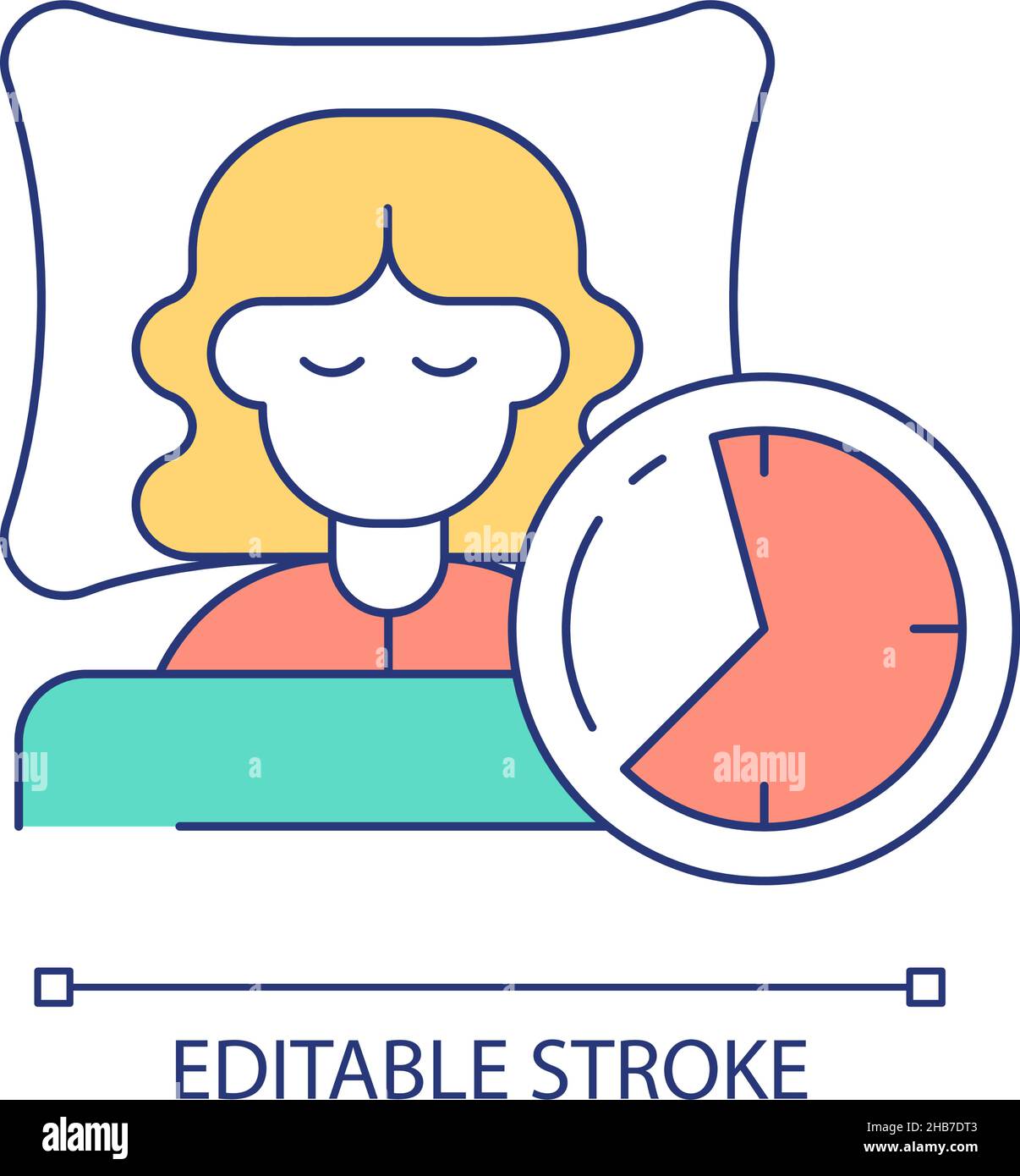 Healthy sleep pattern RGB color icon Stock Vector Image & Art - Alamy