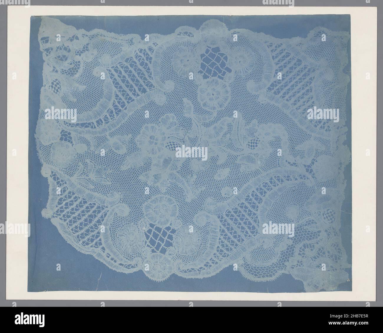 Example of lace, anonymous, c. 1890, cyanotype Stock Photo - Alamy