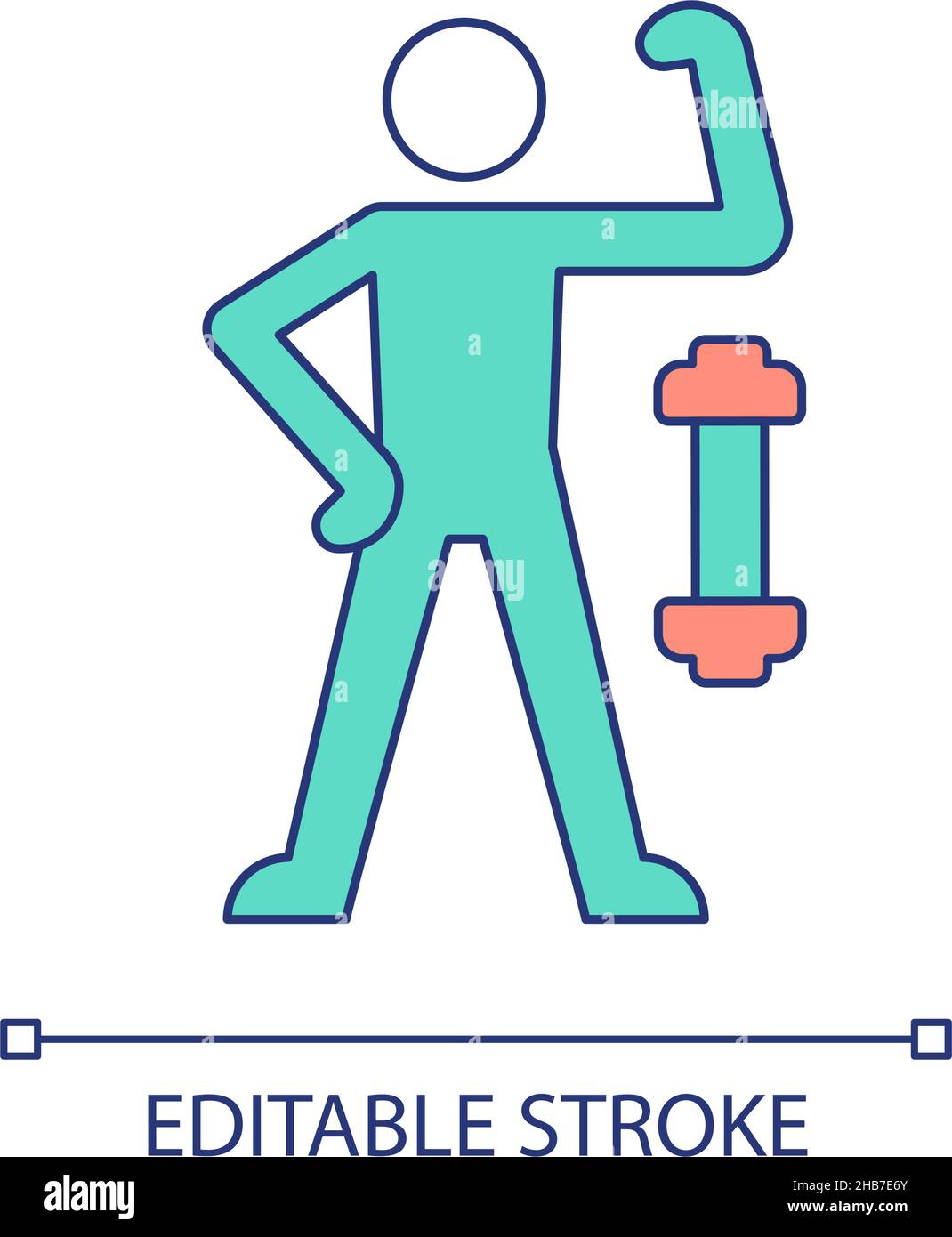 Sport exercises for healthy life RGB color icon Stock Vector Image ...